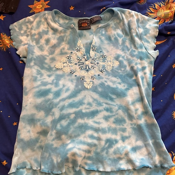 Route 66 | Tops | Y2k Blue Hippie Top | Poshmark